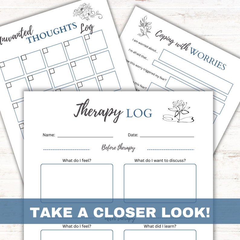 Personal Emotions Planner, Mental Health Journal, Printable Anxiety ...