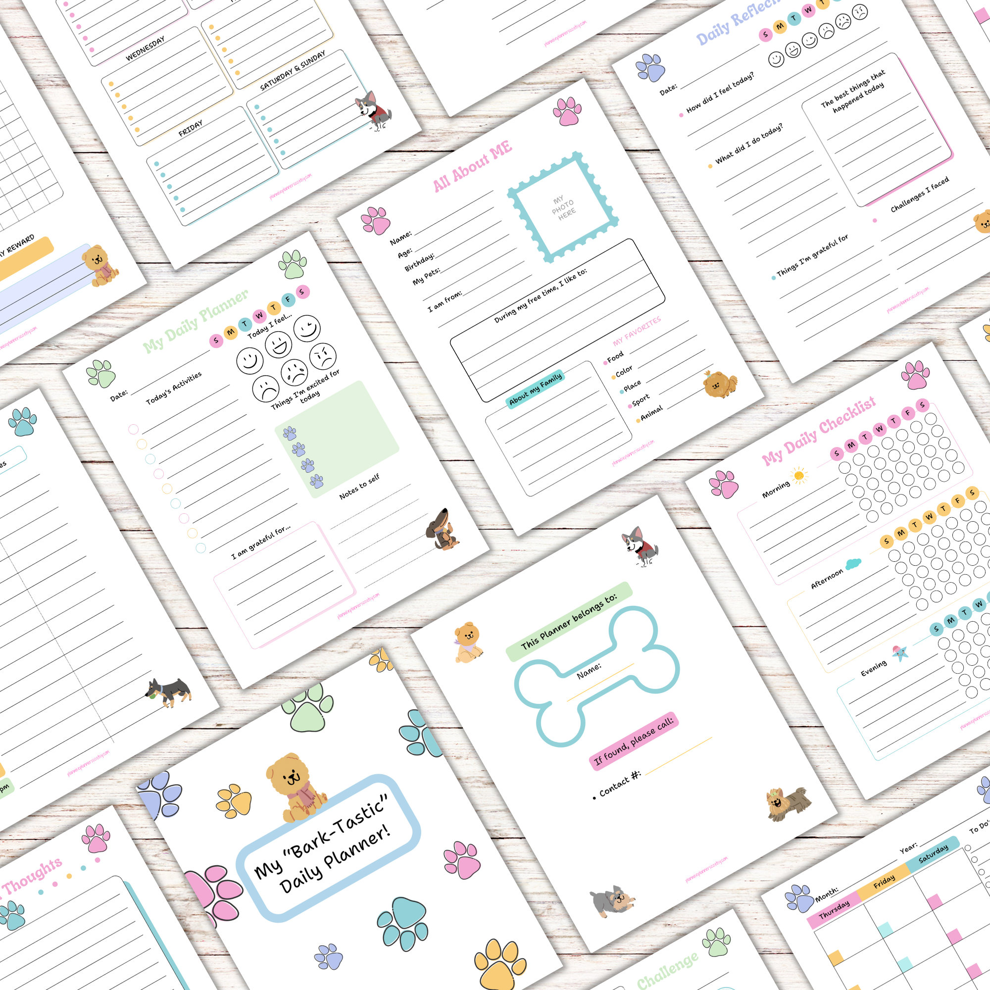 Cute Kids Daily Planner, Printable Kids Planner, Kids Daily Schedule ...