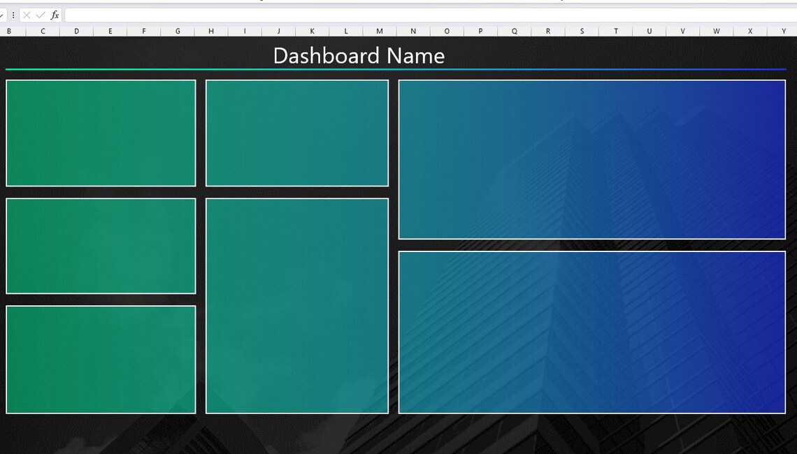 Gradient Background for Dashboard in Excel - Creative Beautiful ...
