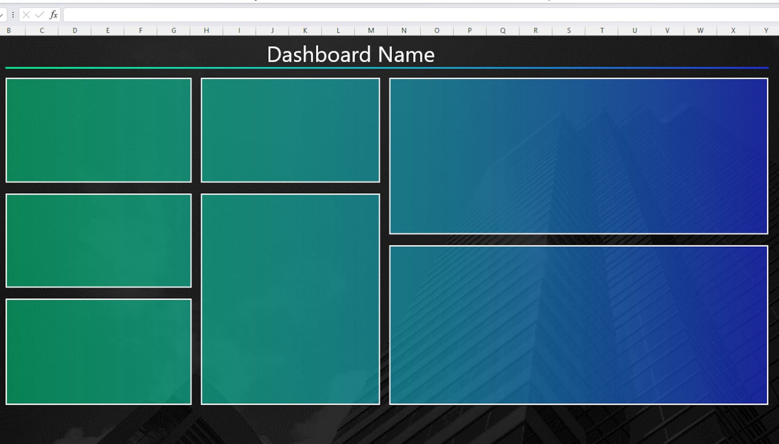 Gradient Background for Dashboard in Excel - Creative Beautiful ...