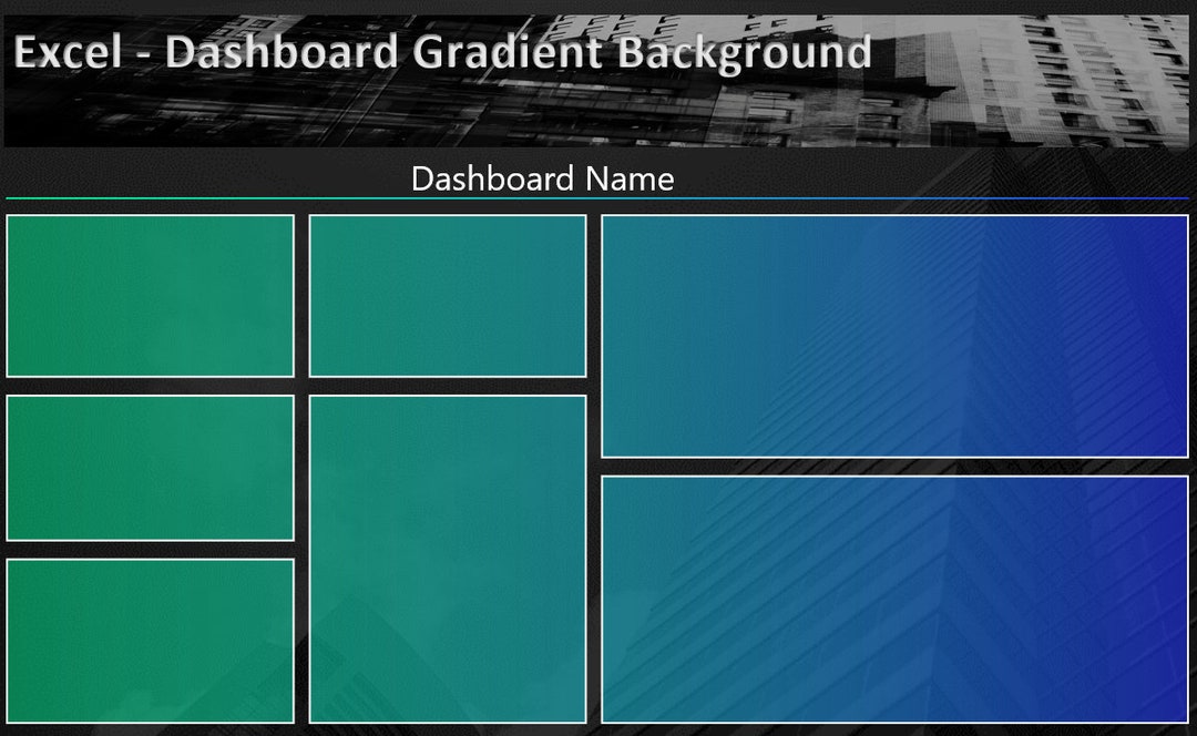 Gradient Background for Dashboard in Excel Creative Beautiful Template ...