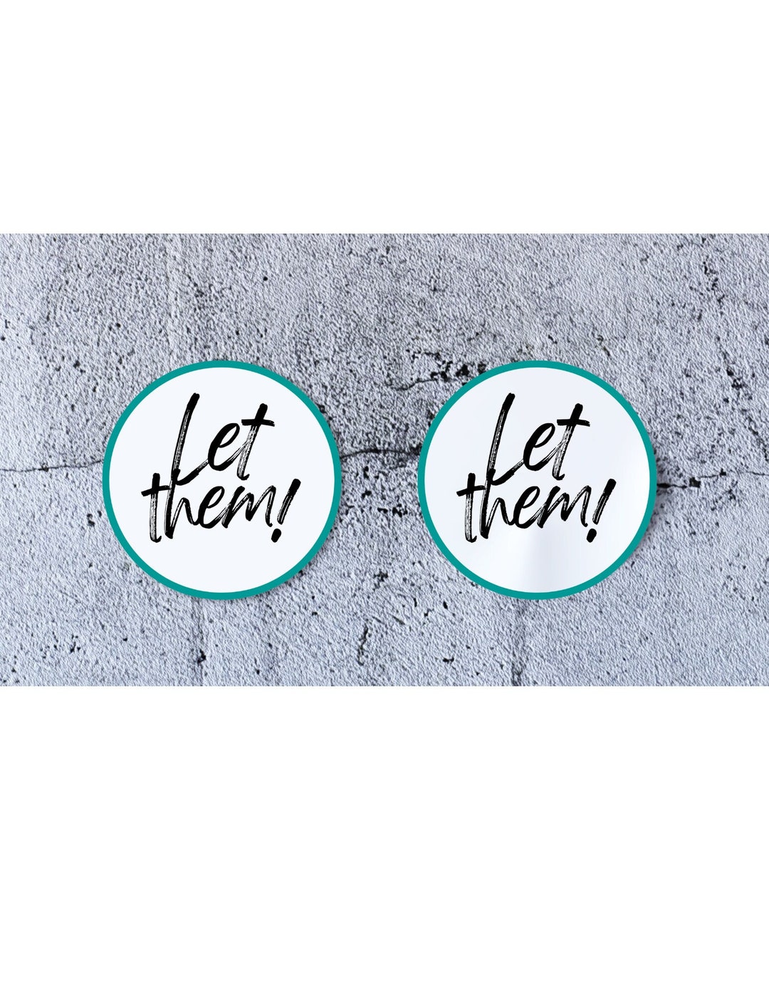 Let Them, Round Stickers, Indoor\outdoor - Etsy