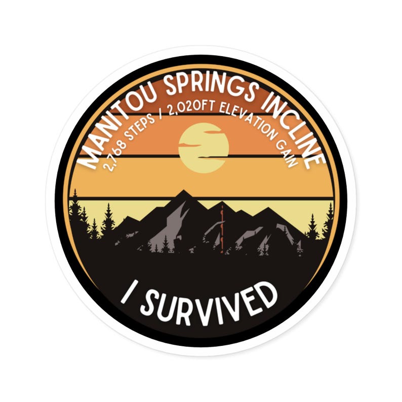 Manitou Springs Incline Round Sticker, Indoor\outdoor - Etsy