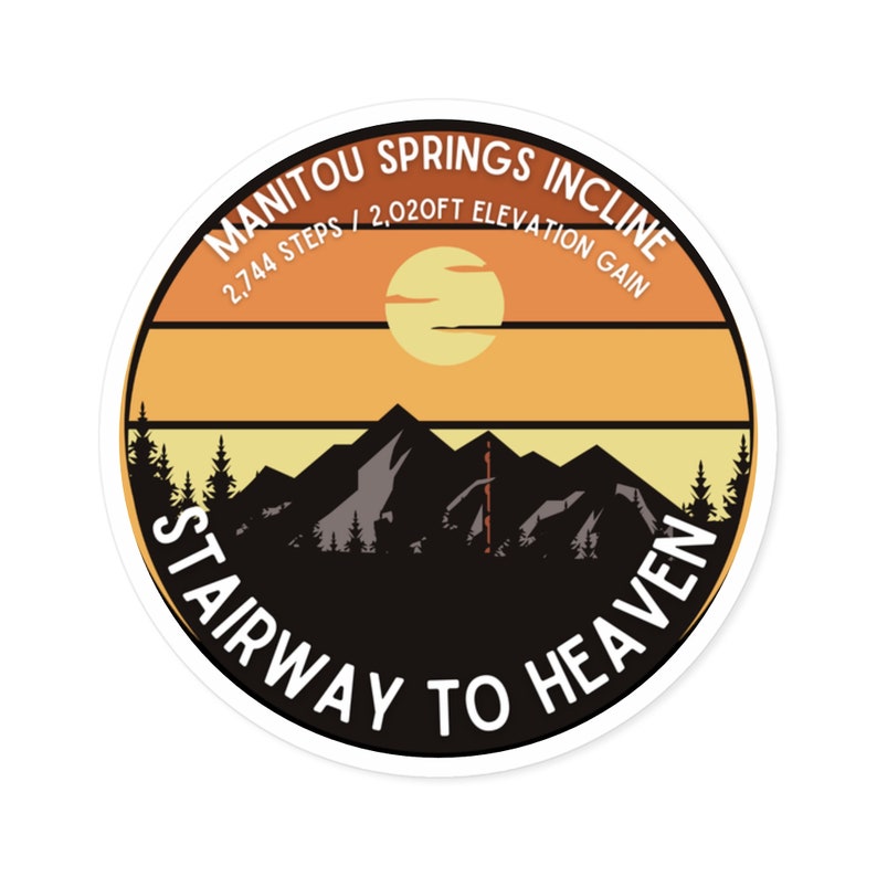 Manitou Springs Incline, Round Stickers, Indooroutdoor - Etsy