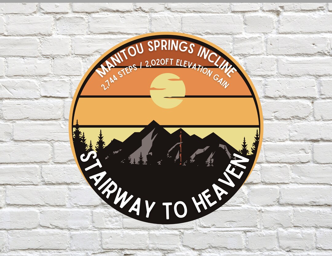 Manitou Springs Incline, Round Stickers, Indooroutdoor - Etsy