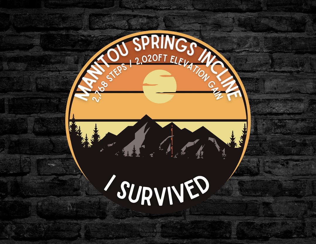 Manitou Springs Incline Round Sticker, Indoor\outdoor - Etsy