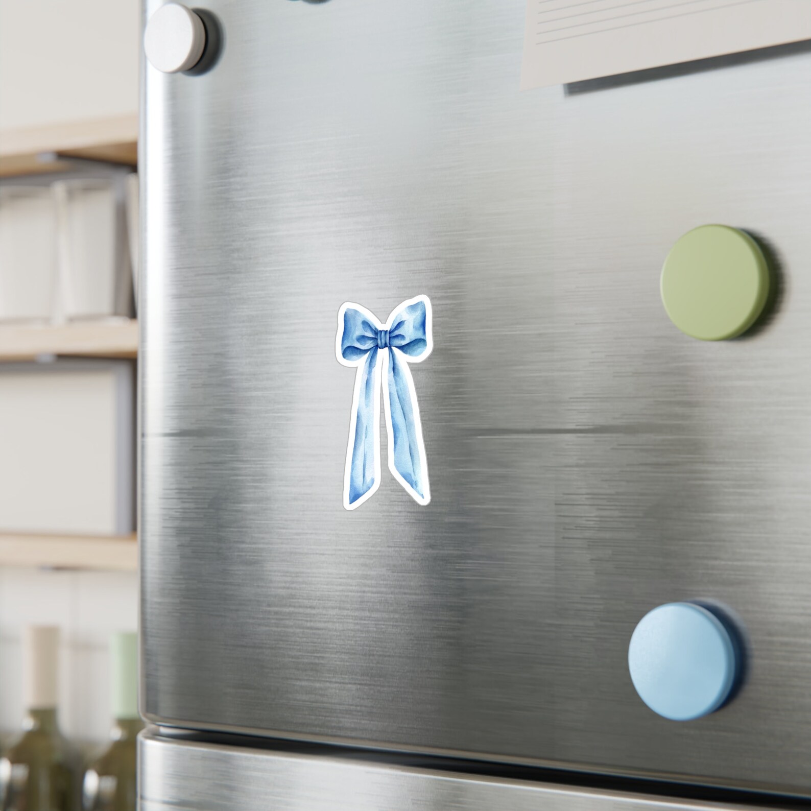 Blue Bow Sticker, Coquette Blue Bow, Kiss-cut Vinyl Sticker - Etsy