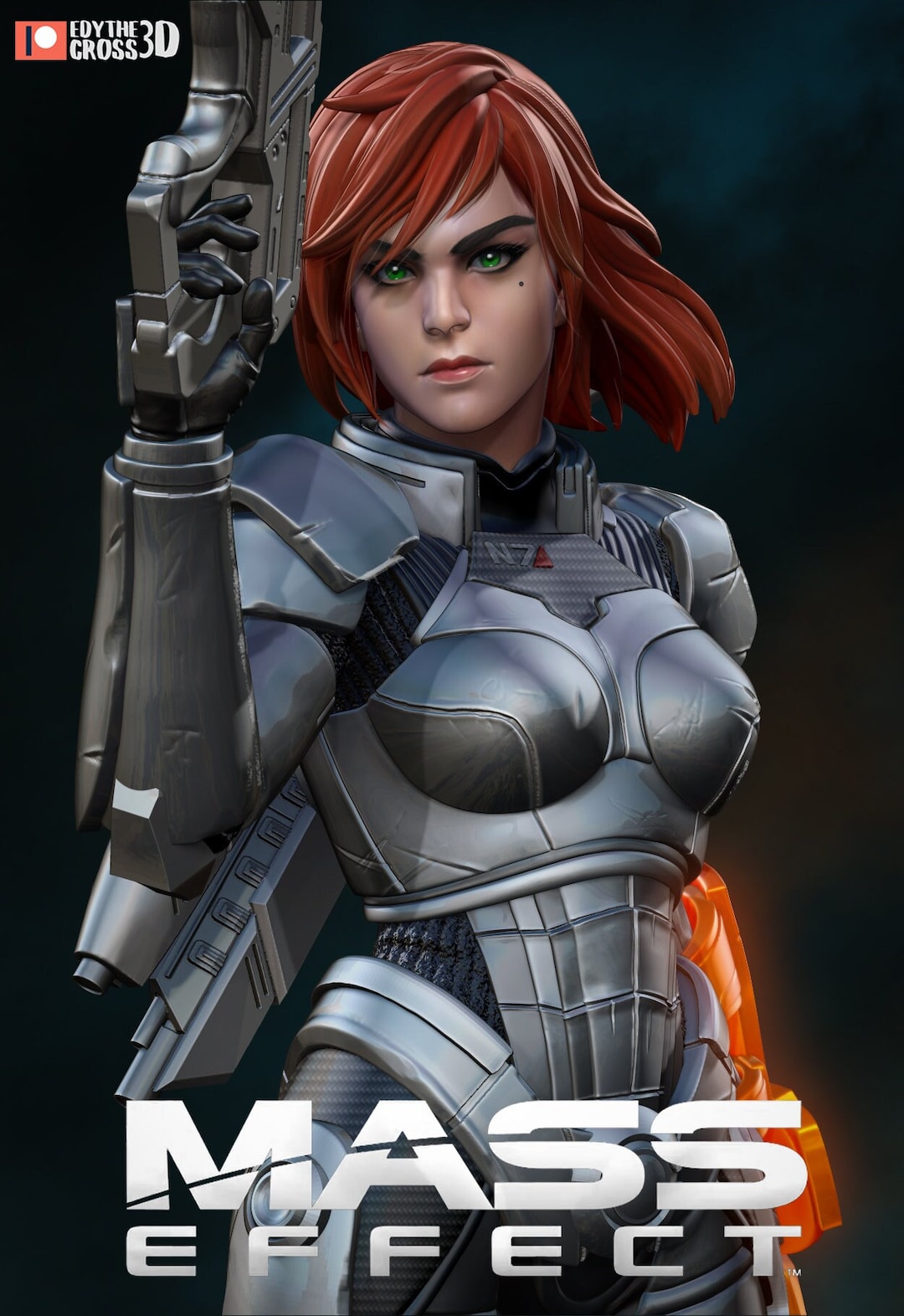 Mass Effect - Fem Shep Figure for Painting - Etsy