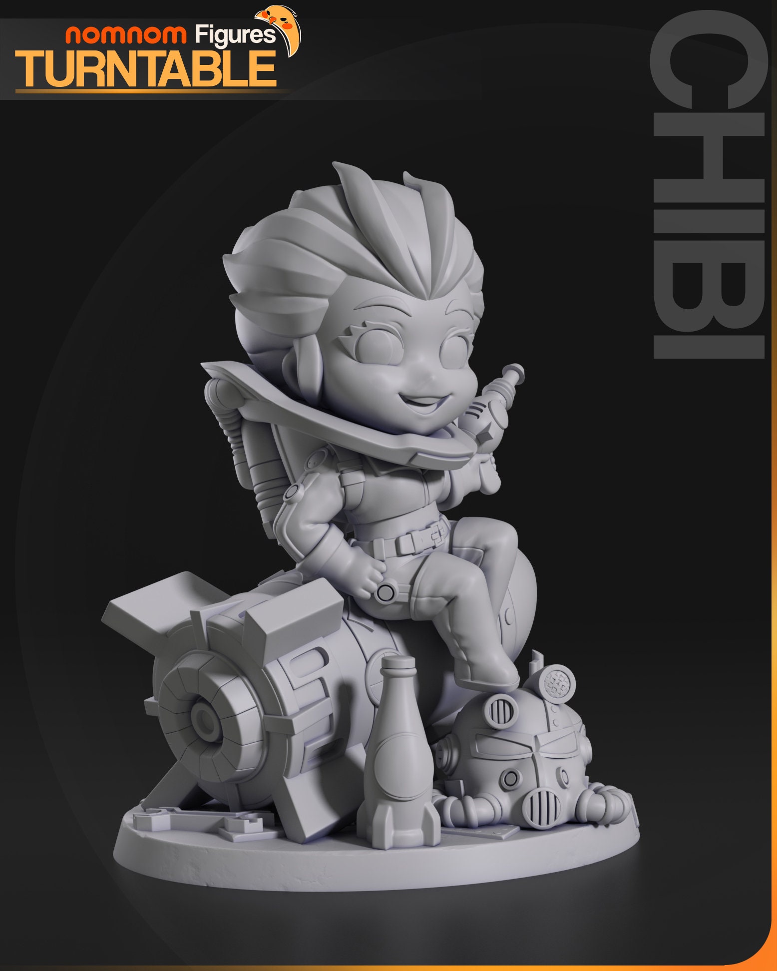 Chibi Nuka Cola Girl Figure for Painting Fallout 4 - Etsy
