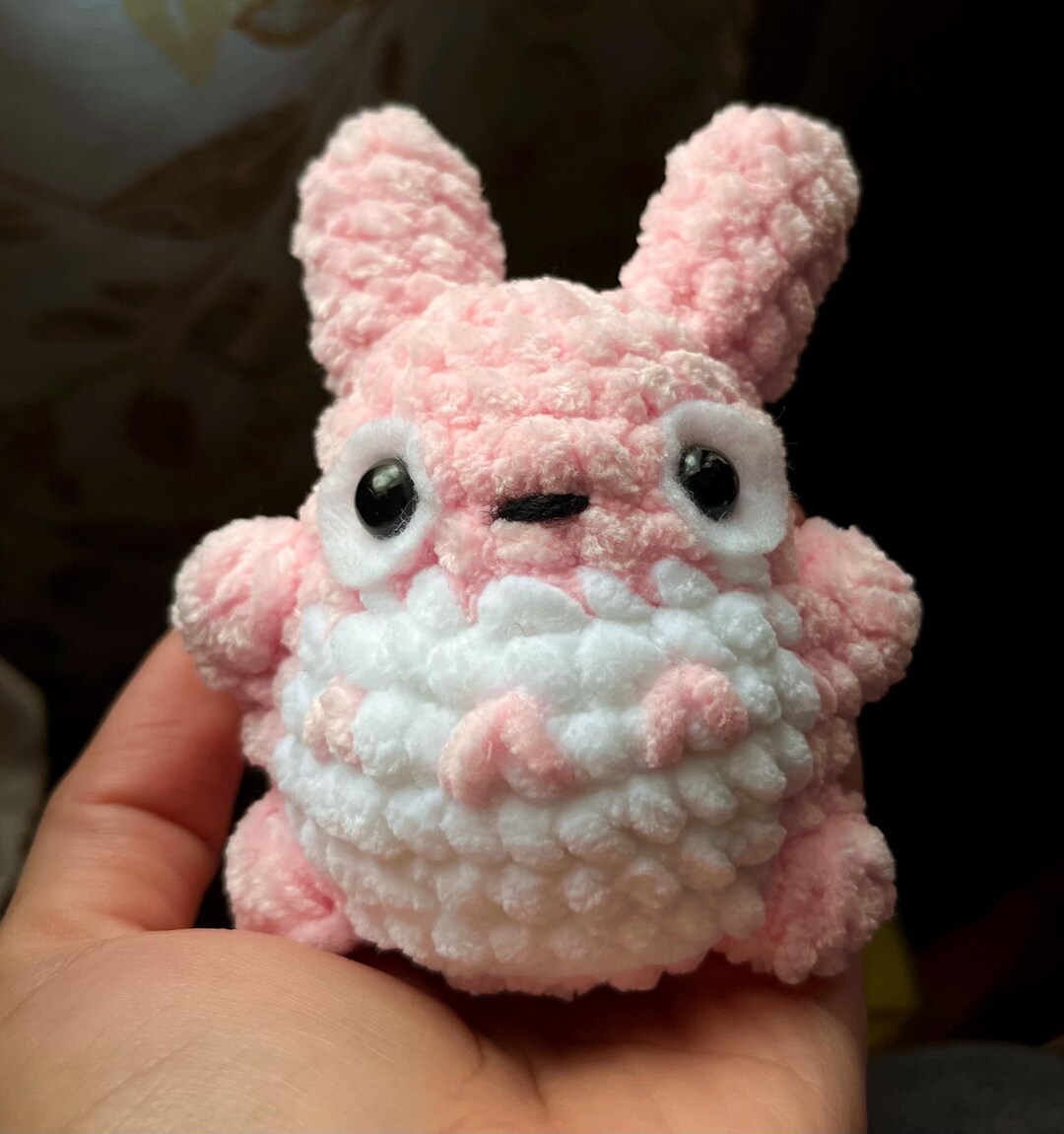 Baby Pink My Neighbor Totoro Soft Mini Crochet Plush Amigurumi Doll ...