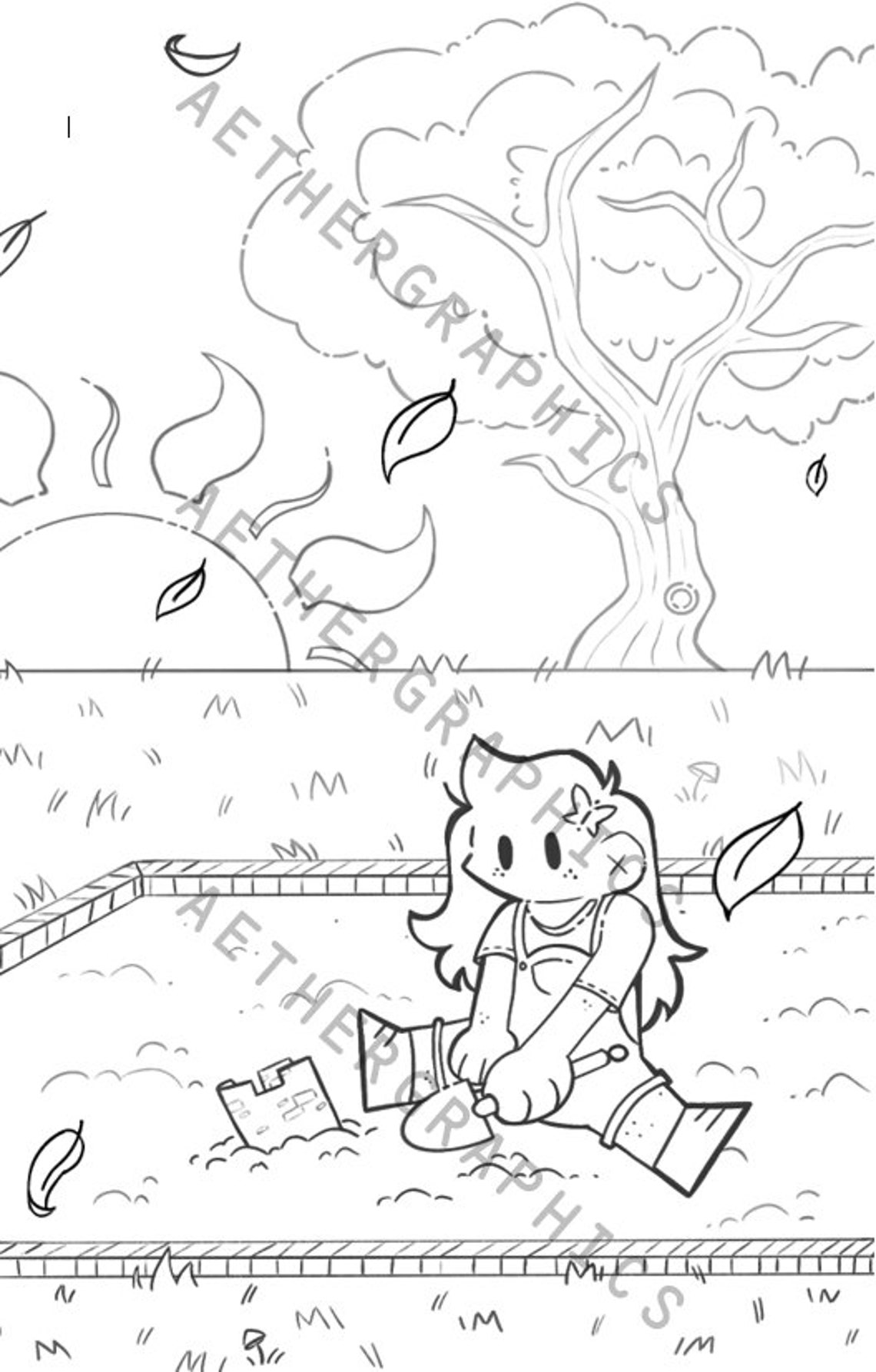 Colouring in Page, Child in Sandpit, Multi Bundle, Outside View ...