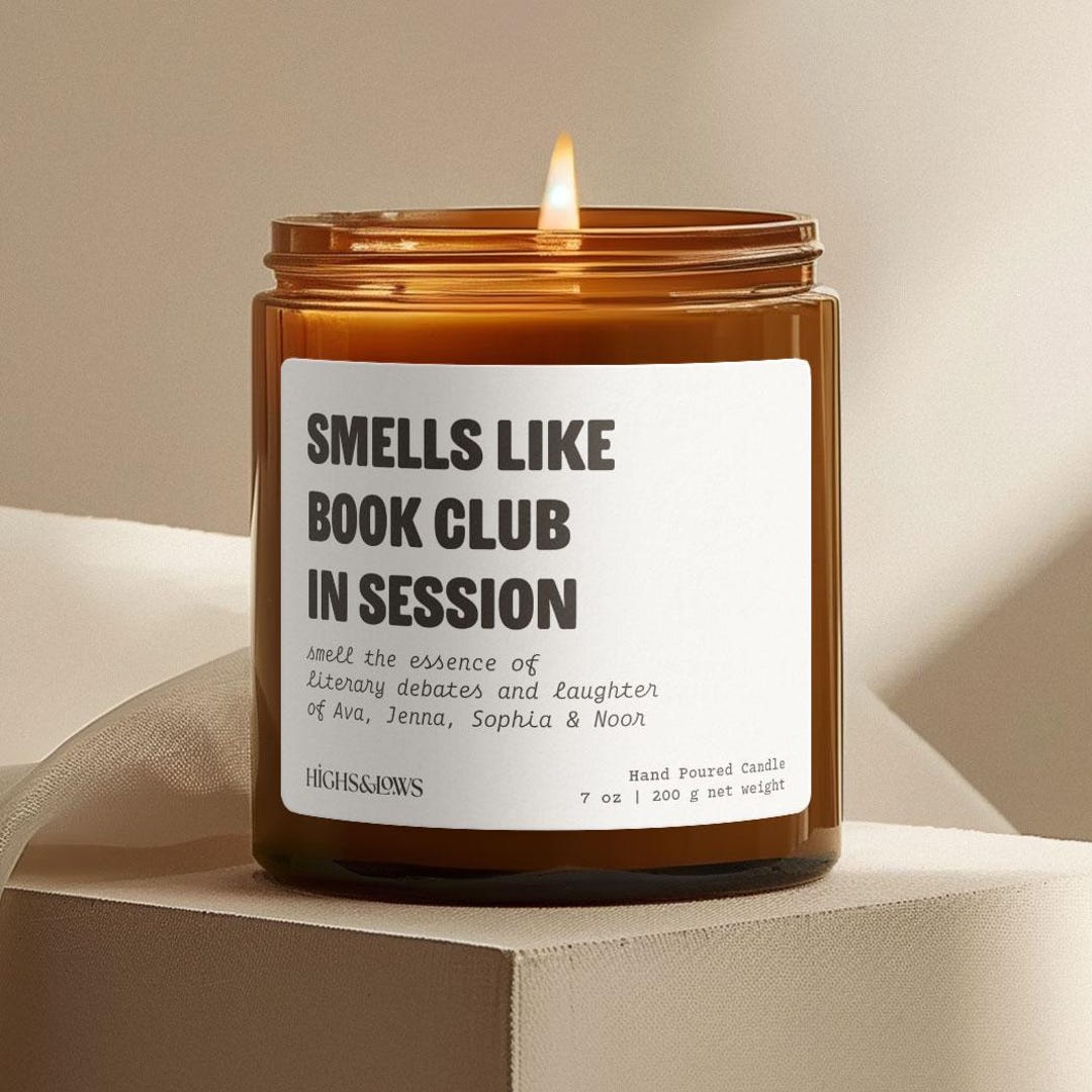 Book Club Gift, Gift for Book Reader, Book Lover Gift, Reading Candle ...