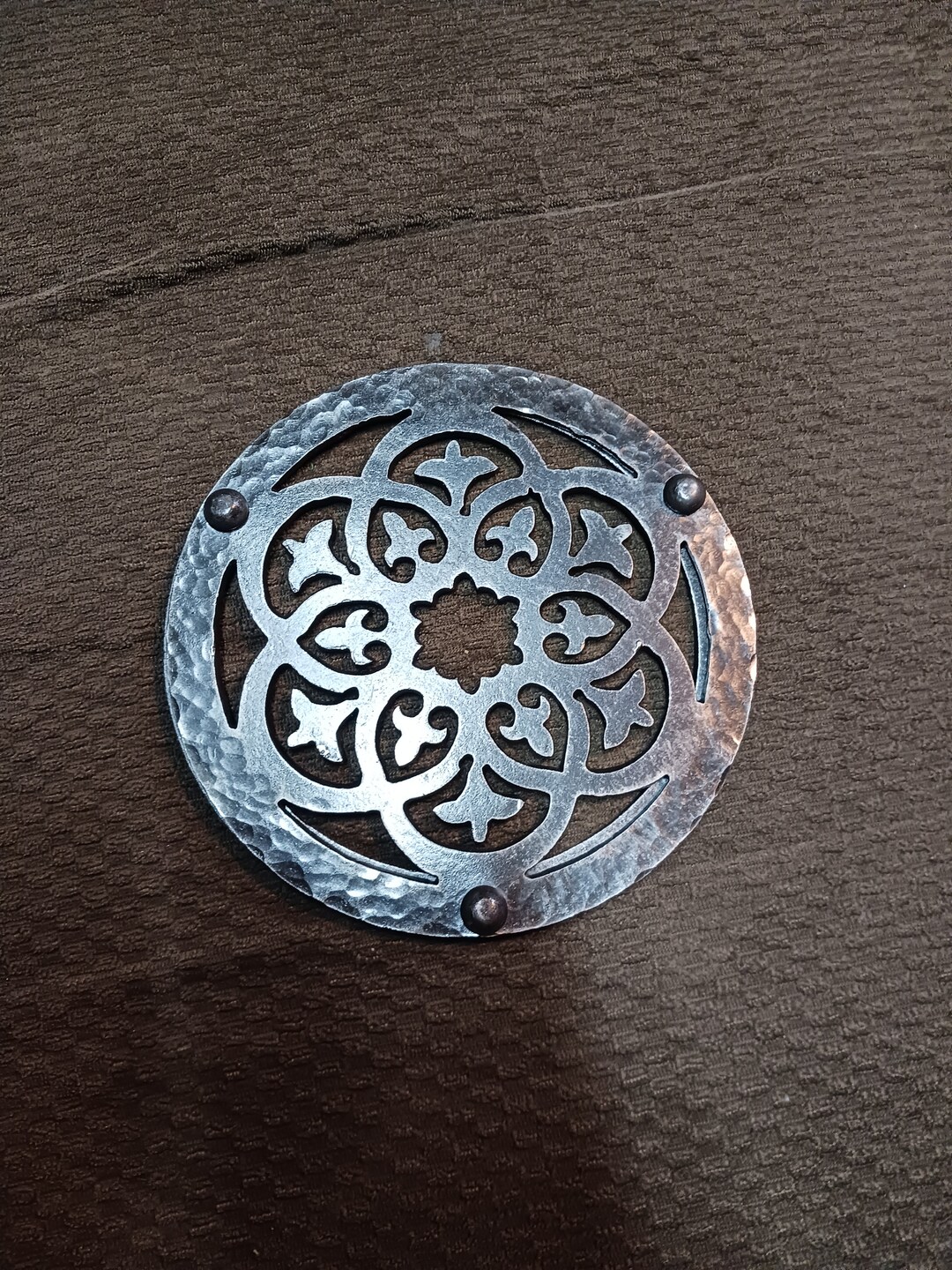 Handforged, Hand Riveted Trivet Hot Pad. - Etsy