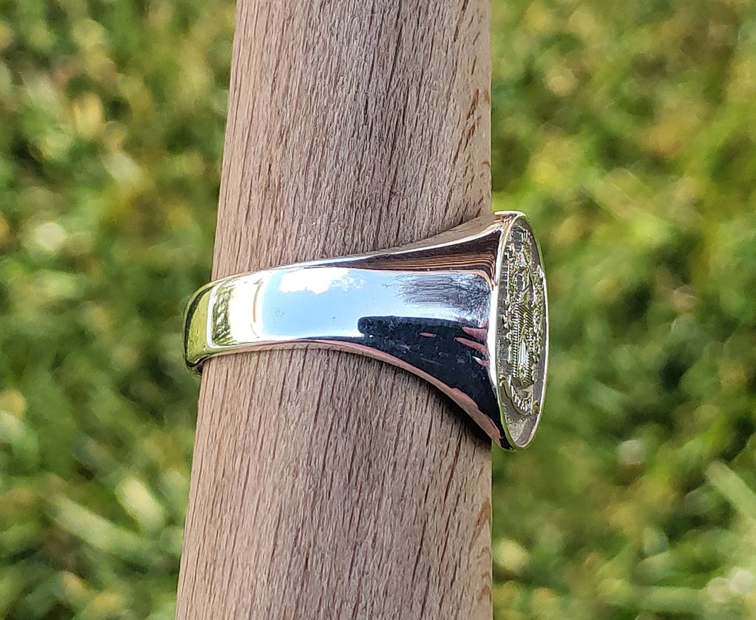 Family Crest Signet Ring,handmade Sterling Silver Signet Ring,all Kinds ...