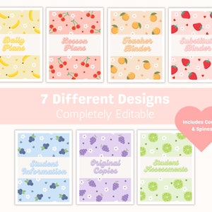 Classroom Binder Covers and Spines, Editable Canva Template, Teacher ...