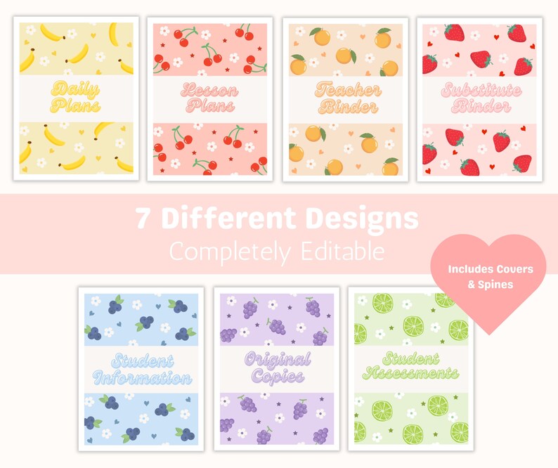 Classroom Binder Covers and Spines, Editable Canva Template, Teacher ...