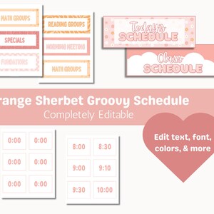Classroom Schedule, Editable Classroom Printable, Canva Template ...