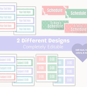 Classroom Schedule, Editable Classroom Printable, Canva Template ...