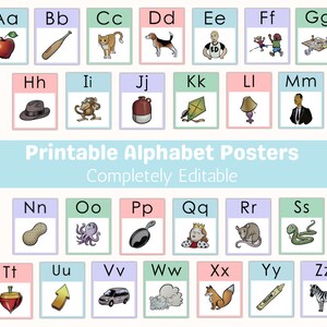 Bright Pastels Classroom Alphabet Posters, Fundations Aligned ...