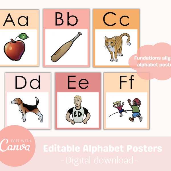 Fundations Letter Cards - Etsy