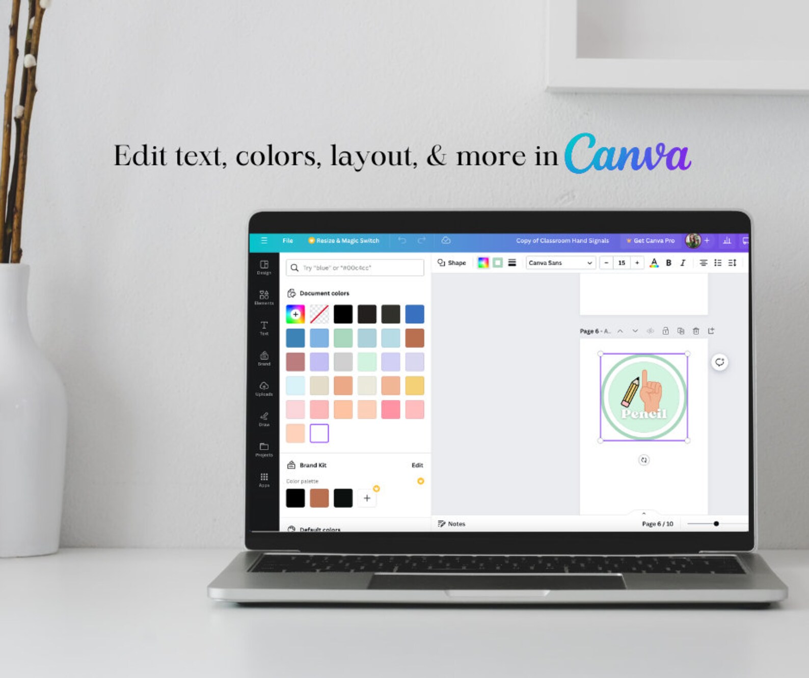 Classroom Hand Signals, Classroom Decor, Classroom Posters, Editable ...