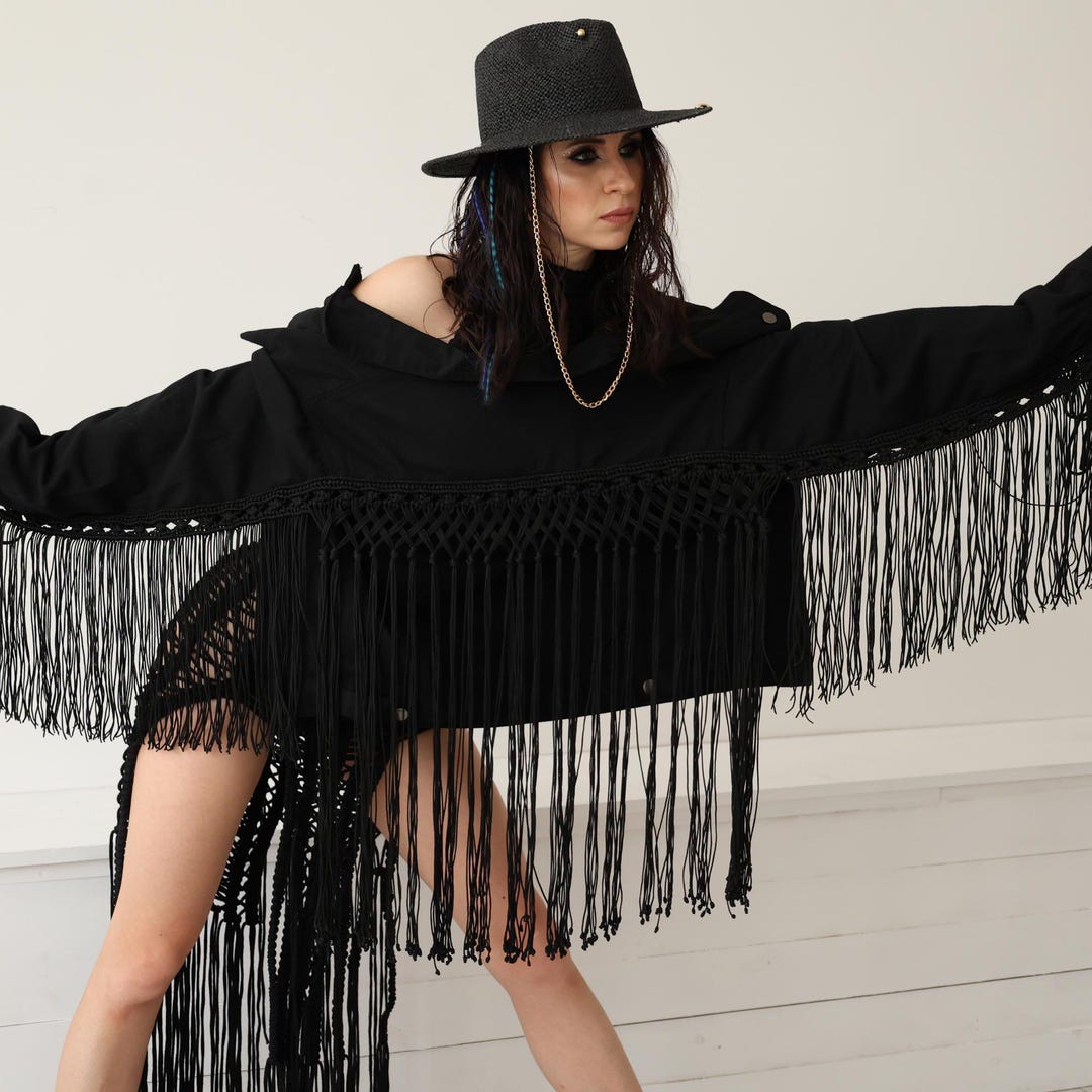 Macrame Outfit Festival Unique Oversize Boho Evening Gown Custom ...