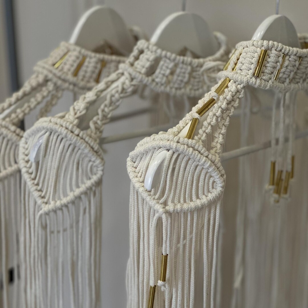 Macrame Epaulet Handmade Shoulder Board Unique Macrame Gift Cotton Cord ...