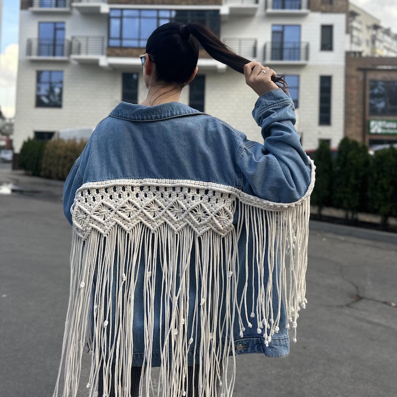 Jacket Overlay Macrame Jacket Embellishment Festival Clothing Macrame ...