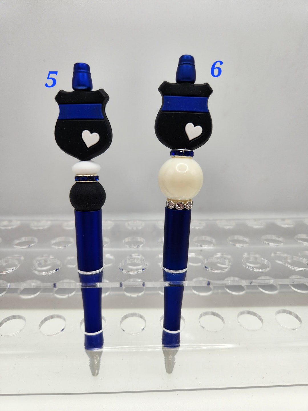 Police Car Badge Beaded Pen, Gifts for Her, Bling Pen, Gift, Funny Pen ...