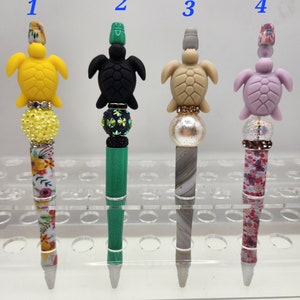 Sea Turtle Ocean Marine Life Beach Beaded Pen, Gifts for Her, Bling Pen ...
