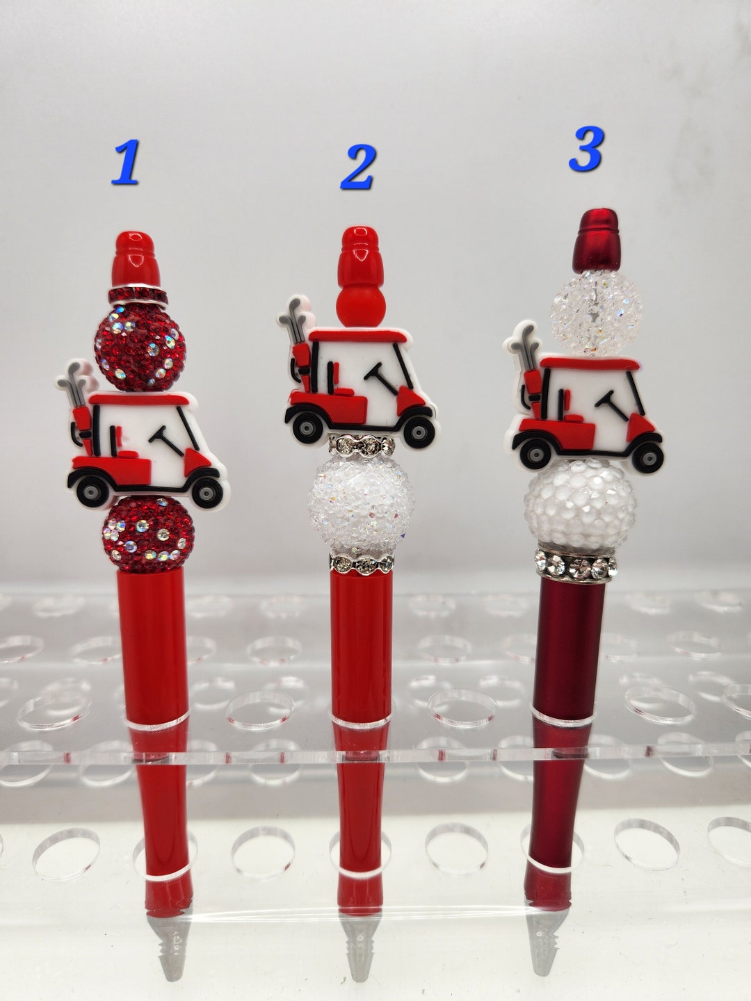 Golf Cart Golf Bag Beaded Pen, Gifts for Her, Bling Pen, Gift, Funny ...