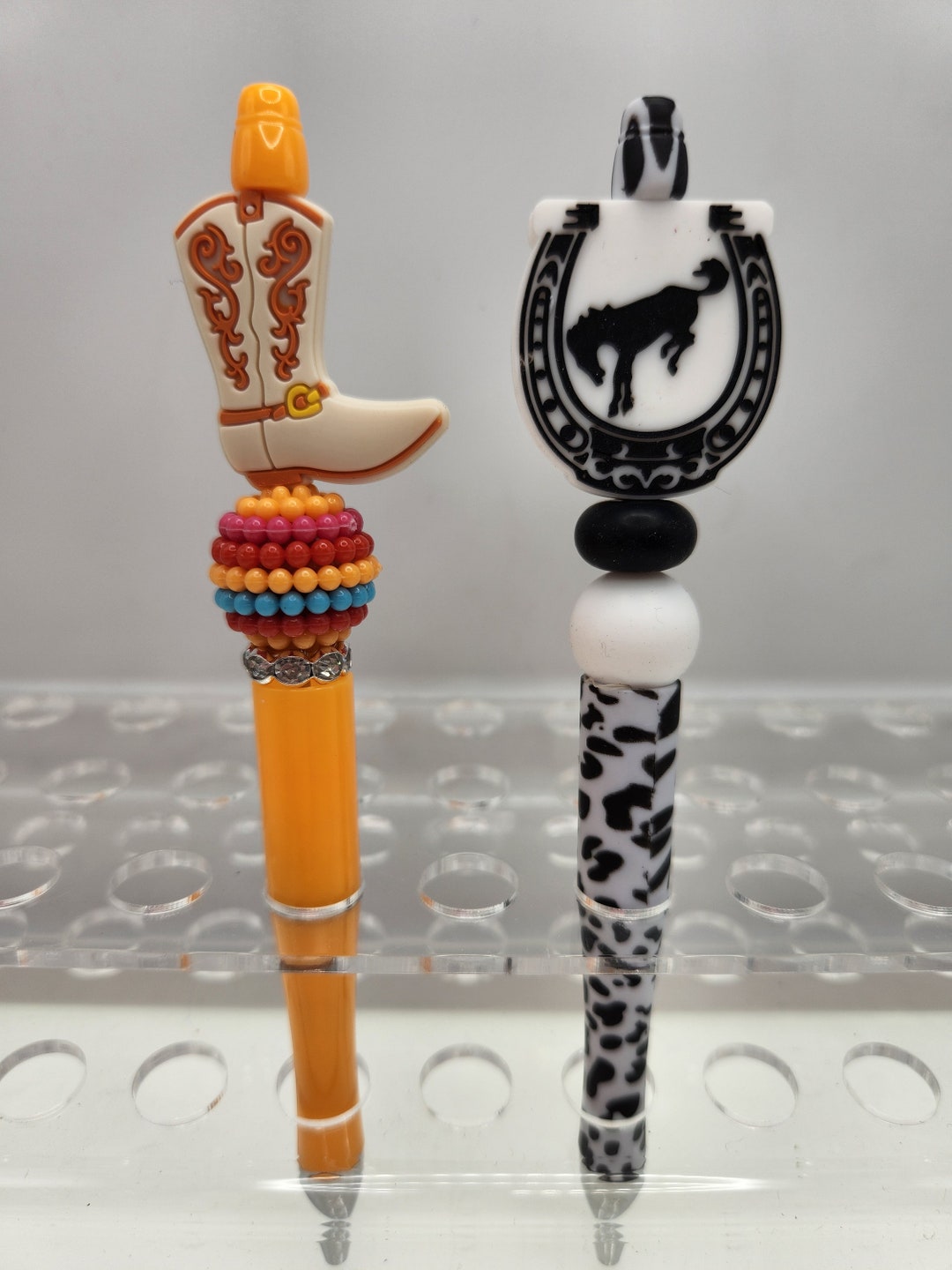 Cowboy Boots, Horse Horseshoe Beaded Pen, Gifts for Her, Bling Pen ...