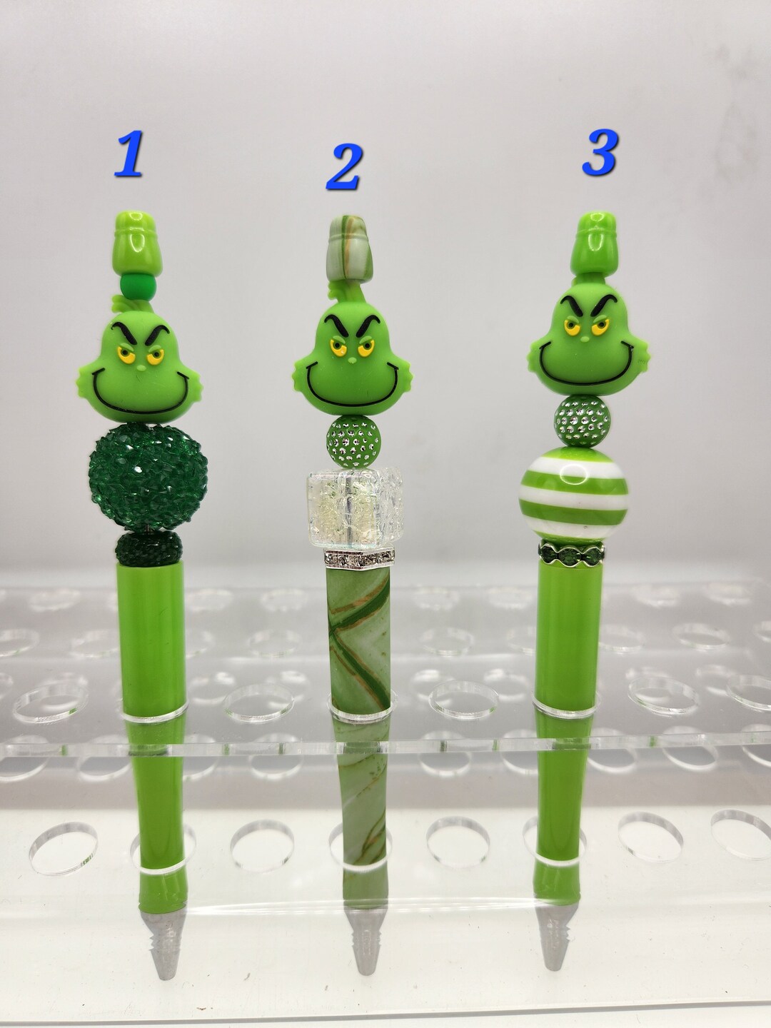 Grinch 3d Christmas Beaded Pen, Gifts for Her, Bling Pen, Gift, Funny ...