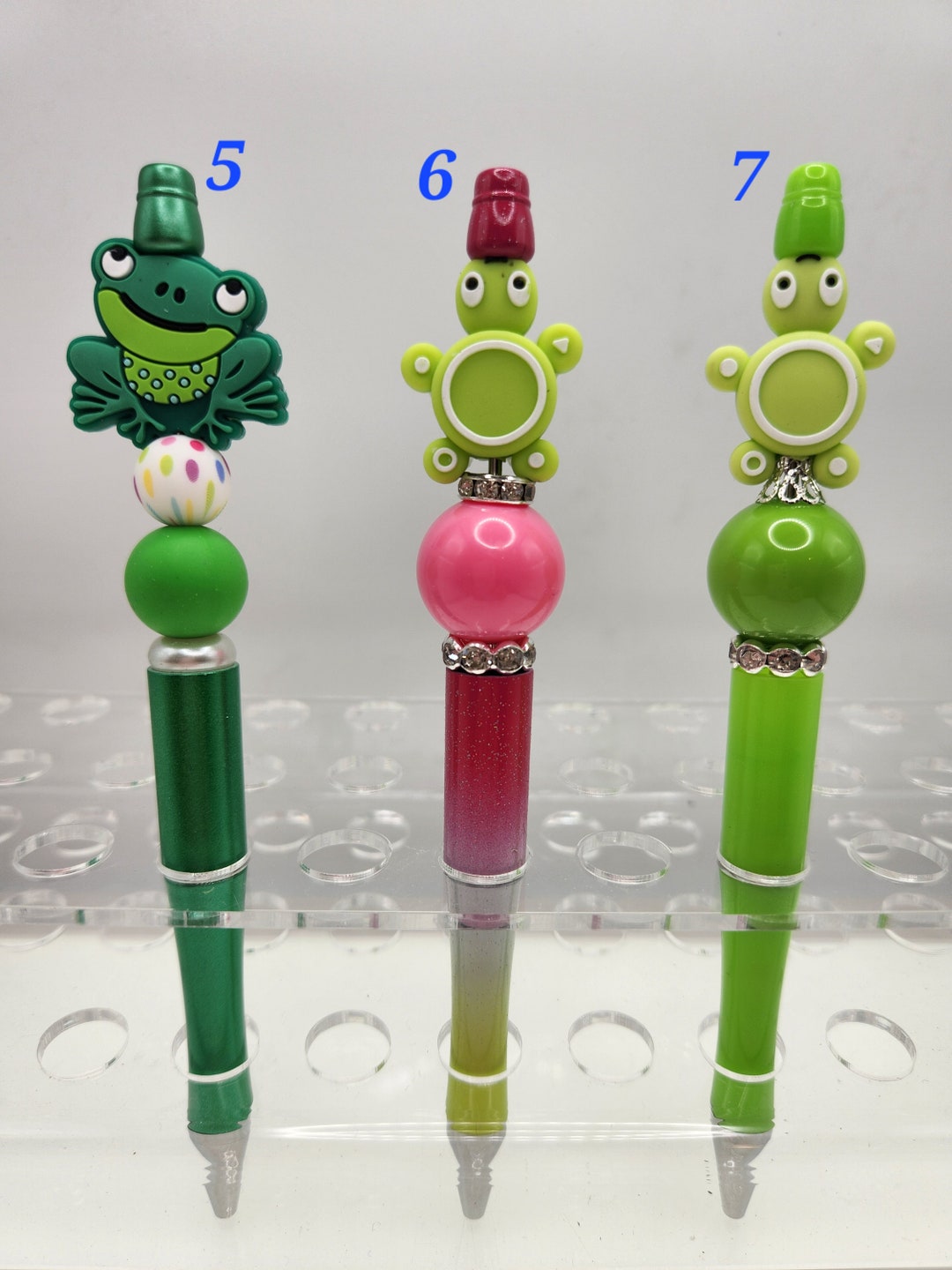Turtles and Frogs Beaded Pen, Gifts for Her, Bling Pen, Gift, Funny Pen ...