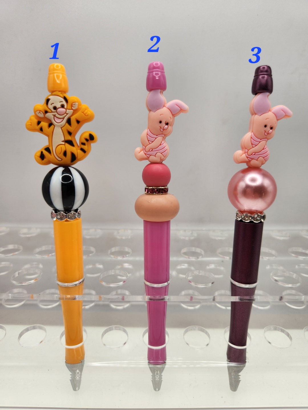Poo Bear Tiger Piglet Beaded Pen, Gifts for Her, Bling Pen, Gift, Funny ...