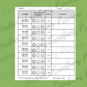 Editable Point Sheets for Data Tracking - Etsy