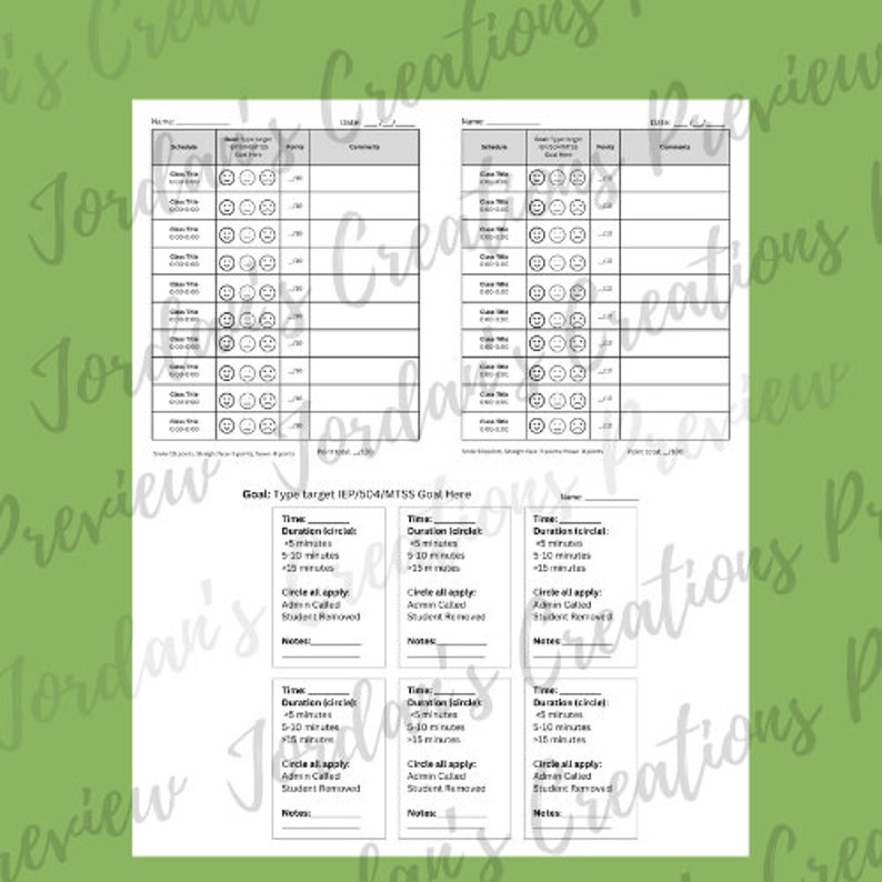 Editable Point Sheets for Data Tracking - Etsy