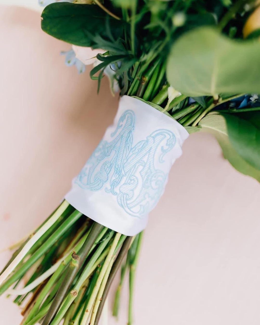 Embroidered Vintage Vine Letter Bouquet Wrap Bridal Homecoming Wedding ...