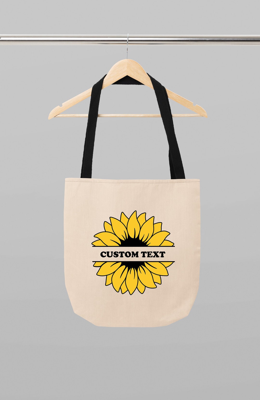 Custom Sunflower 100% Cotton Canvas Tote Bag - Etsy