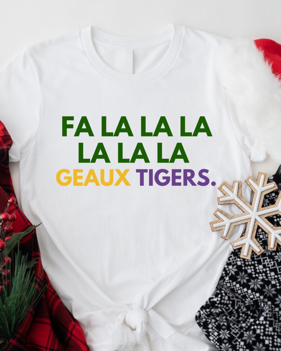 Custom Geaux Tigers Mascot Inspired Team Christmas Fa La La La La La La ...