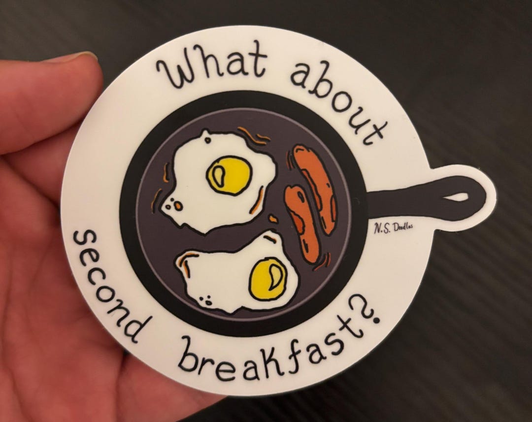 Second Breakfast Lotr-inspired Sticker - Etsy