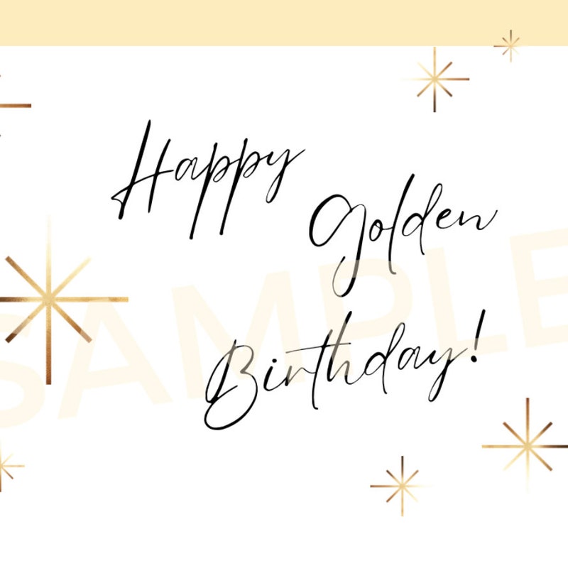 Golden Birthday Card - Etsy