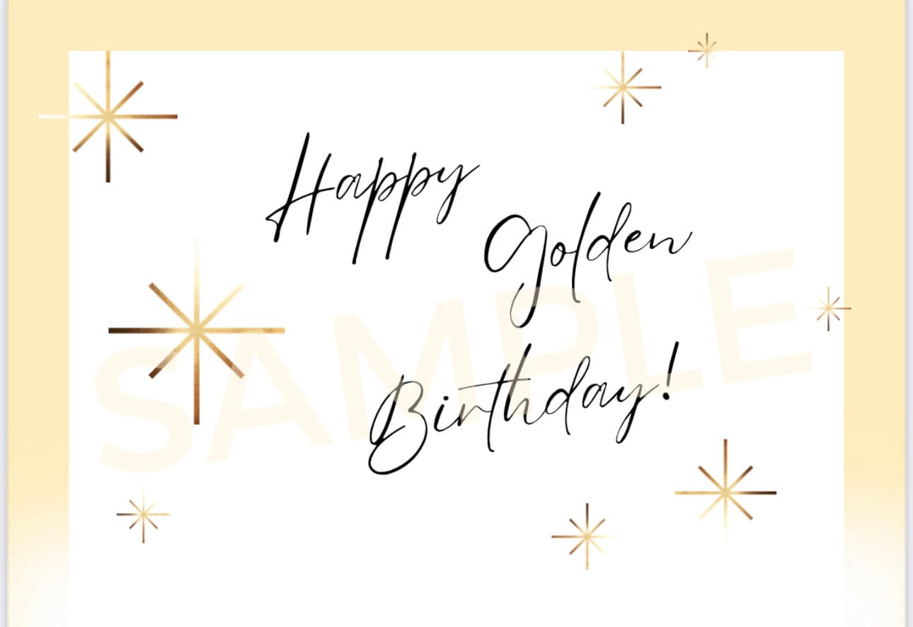 Happy Golden Birthday Card 5x7 Digital File Pdf - Etsy