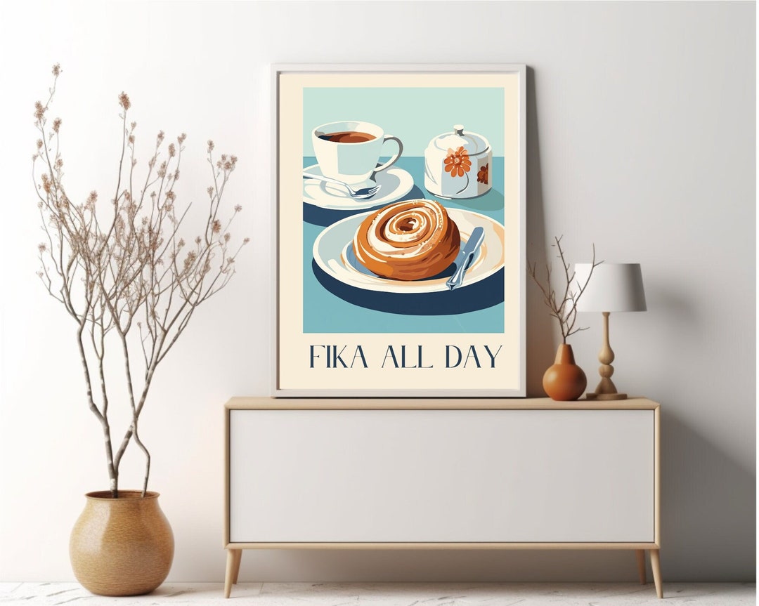 FIKA SWEDEN COFFEE Hygge Scandinavian Minimalist Style Poster. - Etsy