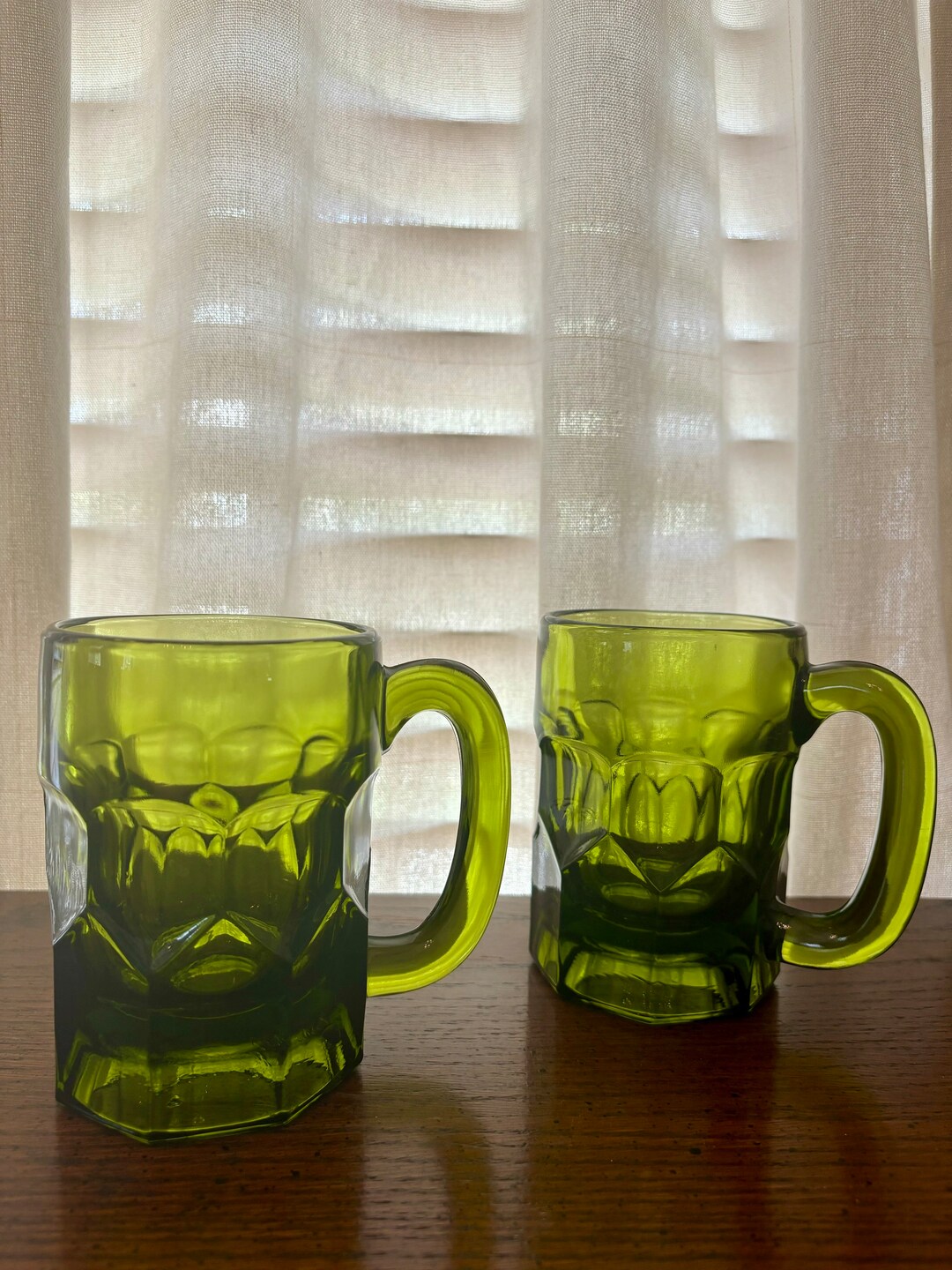 Vintage Avocado Green, Heavy Mugs, Beer, Set of Two - Etsy