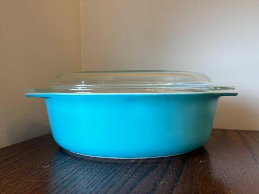 Vintage Pyrex, Turquoise, Casserole Dish With Lid, 045, 2.5 Quart - Etsy