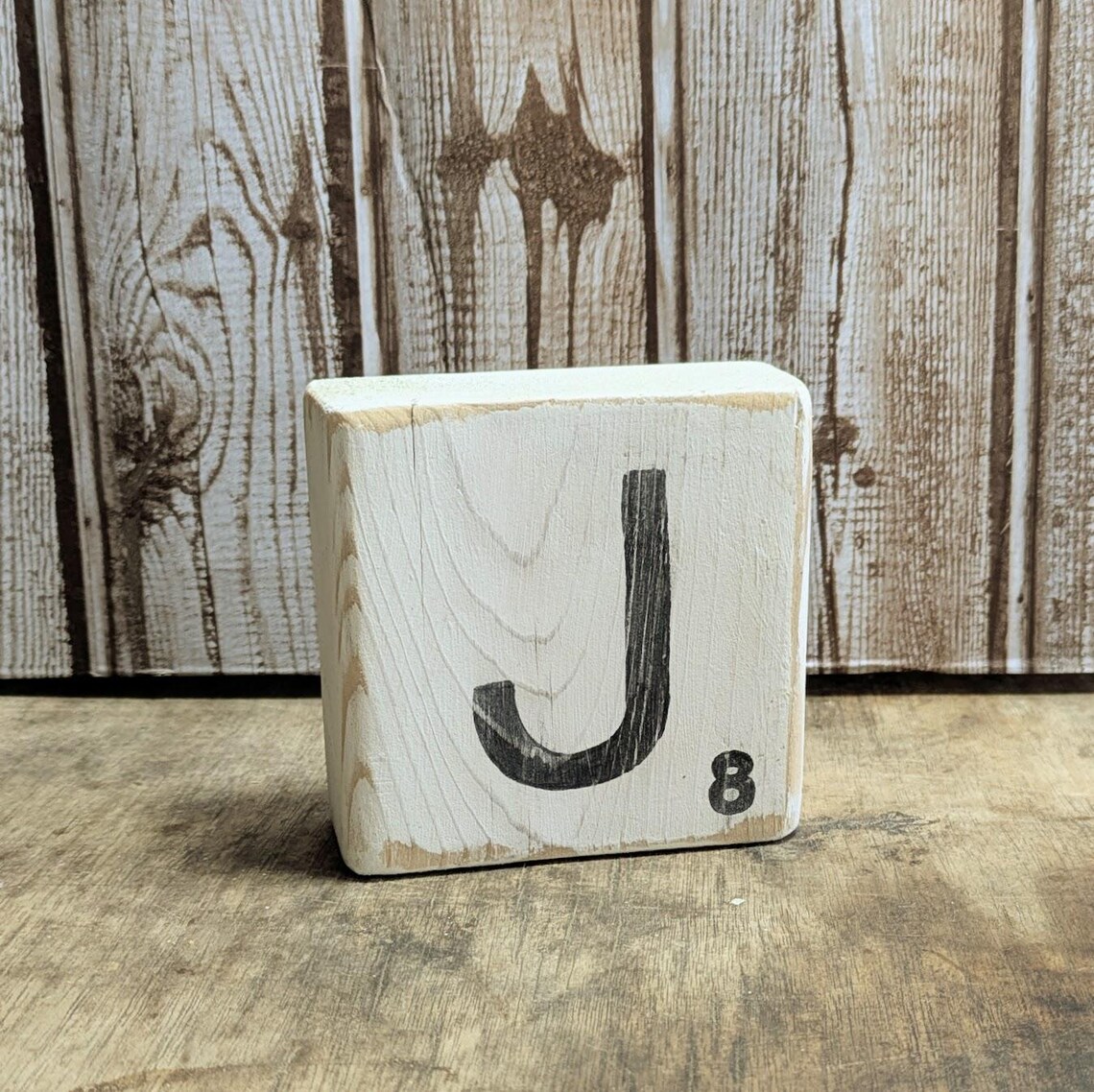 Letter J Scrabble Block, Wood Sign, Shelf Block, Shelf Sitter - Etsy