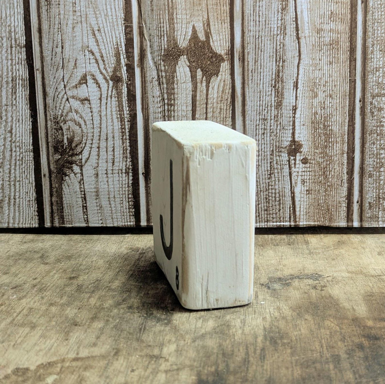 Letter J Scrabble Block, Wood Sign, Shelf Block, Shelf Sitter - Etsy