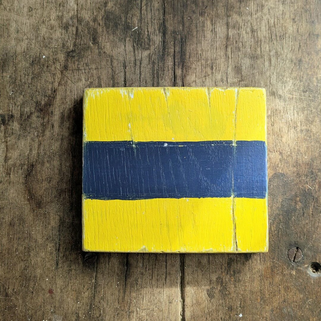 Nautical Flag Letter D Wood Sign, Shelf Block, Shelf Sitter - Etsy