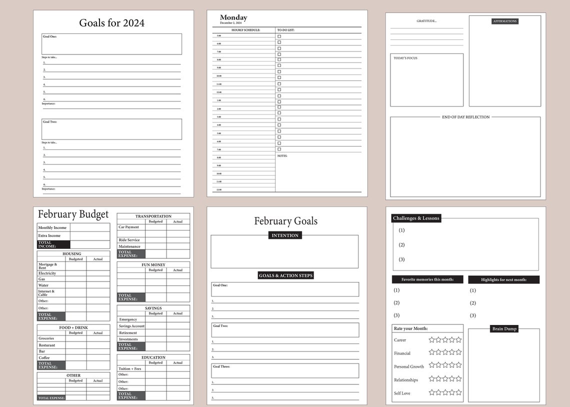 2024 Ultimate Digital Planner Daily, Monthly, Yearly Compatible With ...